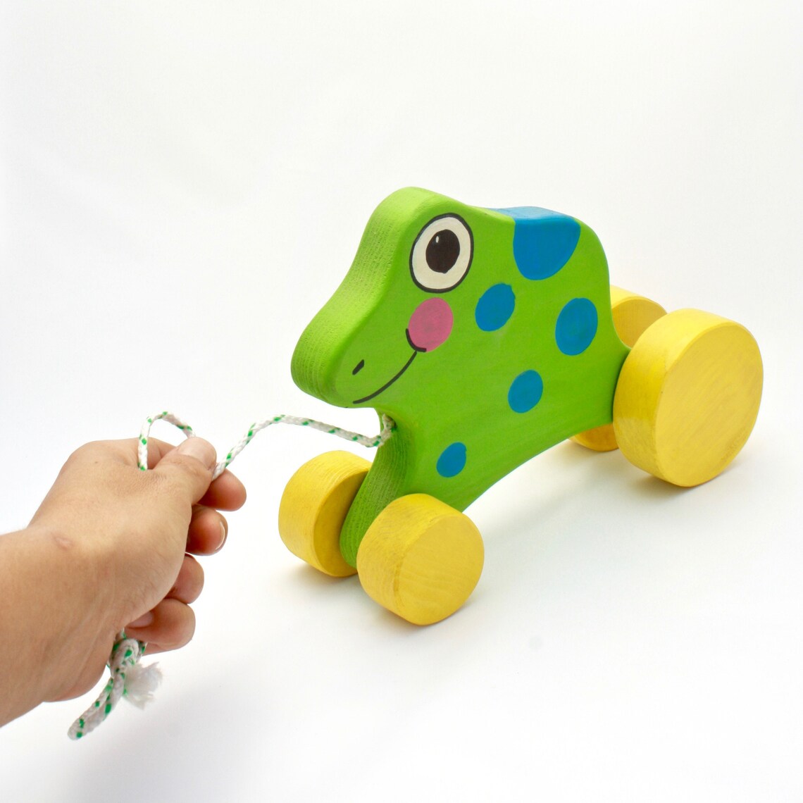 Wooden Frog Pull Toy⎟animals on Wheels⎟wooden Frog Toy⎟organic Toy⎟toys ...