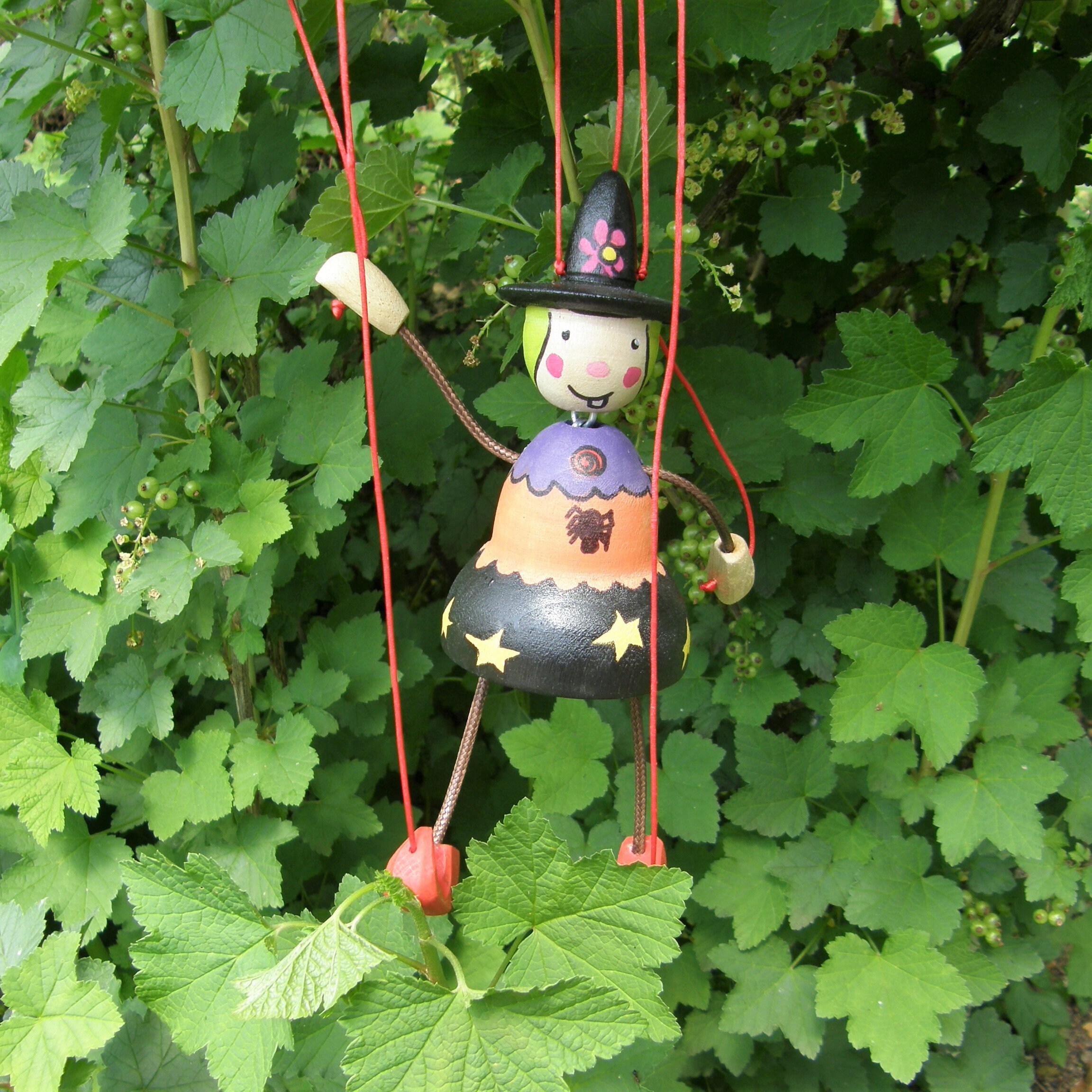 Little Witch Puppet Wooden Puppet Wooden Toy Children's | Etsy