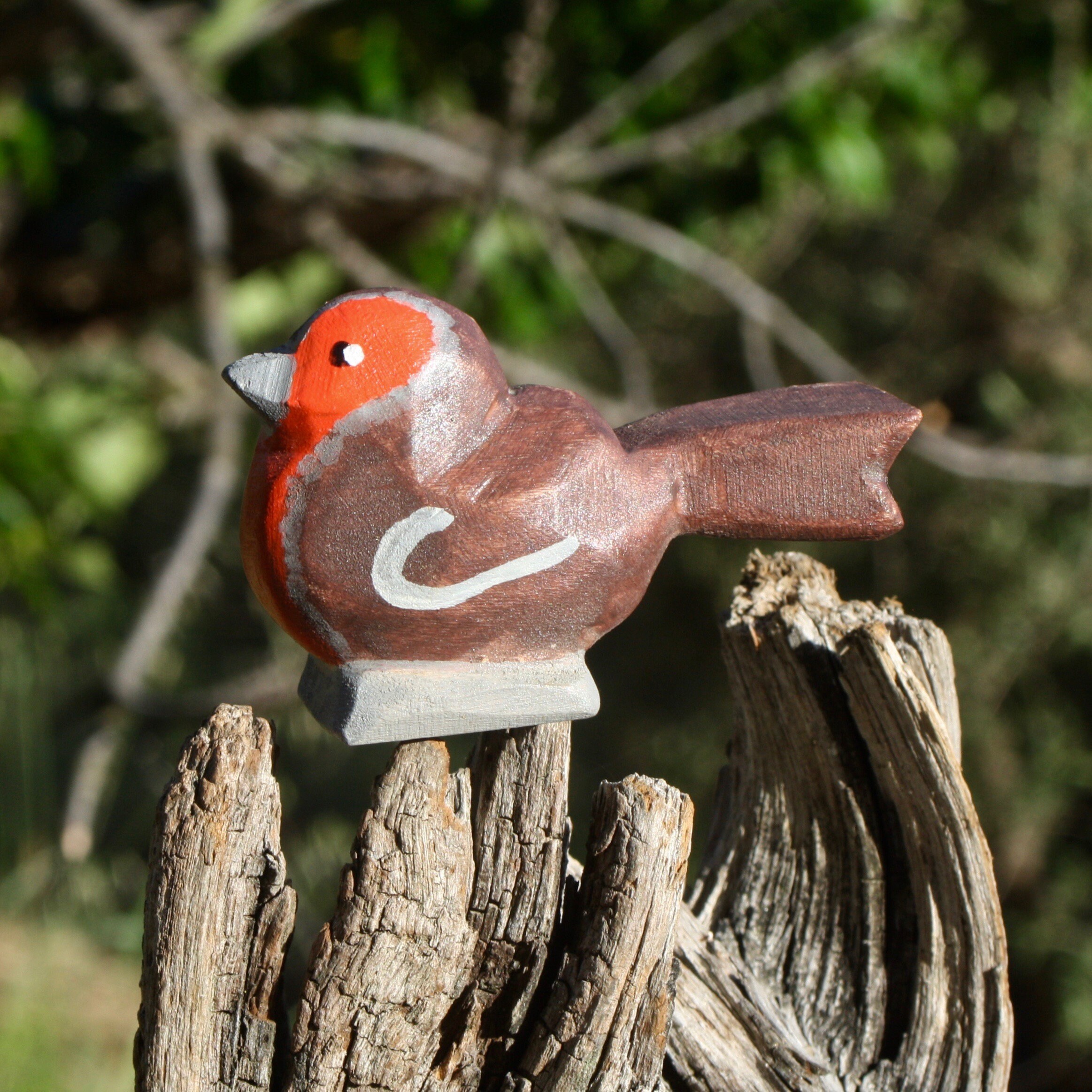 Wooden Robin bird Wood wild birds Animal toysWooden toyEcologic ...