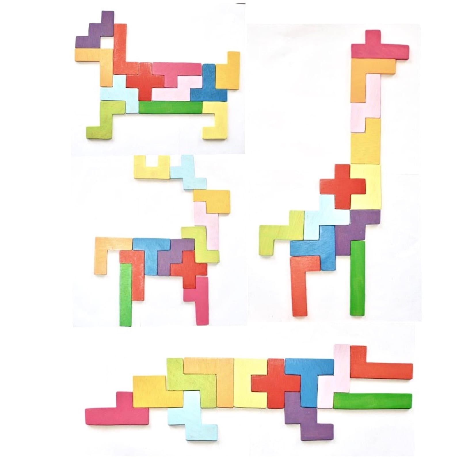 Elephant⎜pentomino Puzzle 2d⎜animal Pentomino⎜wooden Teaser ...