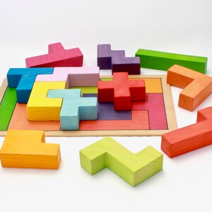 Pentomino Puzzle 3d⎜wooden Teaser⎜mathematical Game⎜wooden Puzzle ...