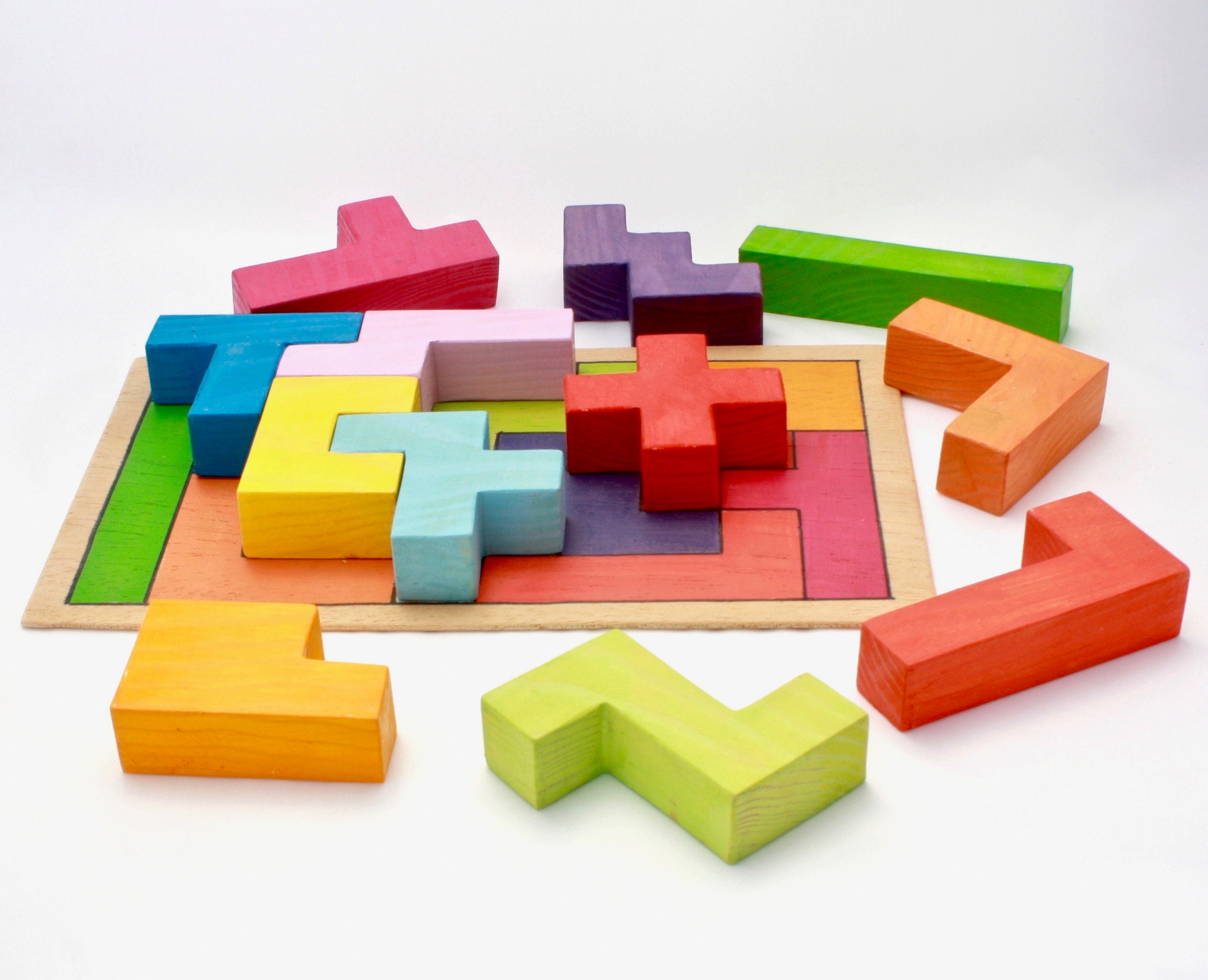 Pentomino Puzzle 3d⎜wooden Teaser⎜mathematical Game⎜wooden Puzzle ...