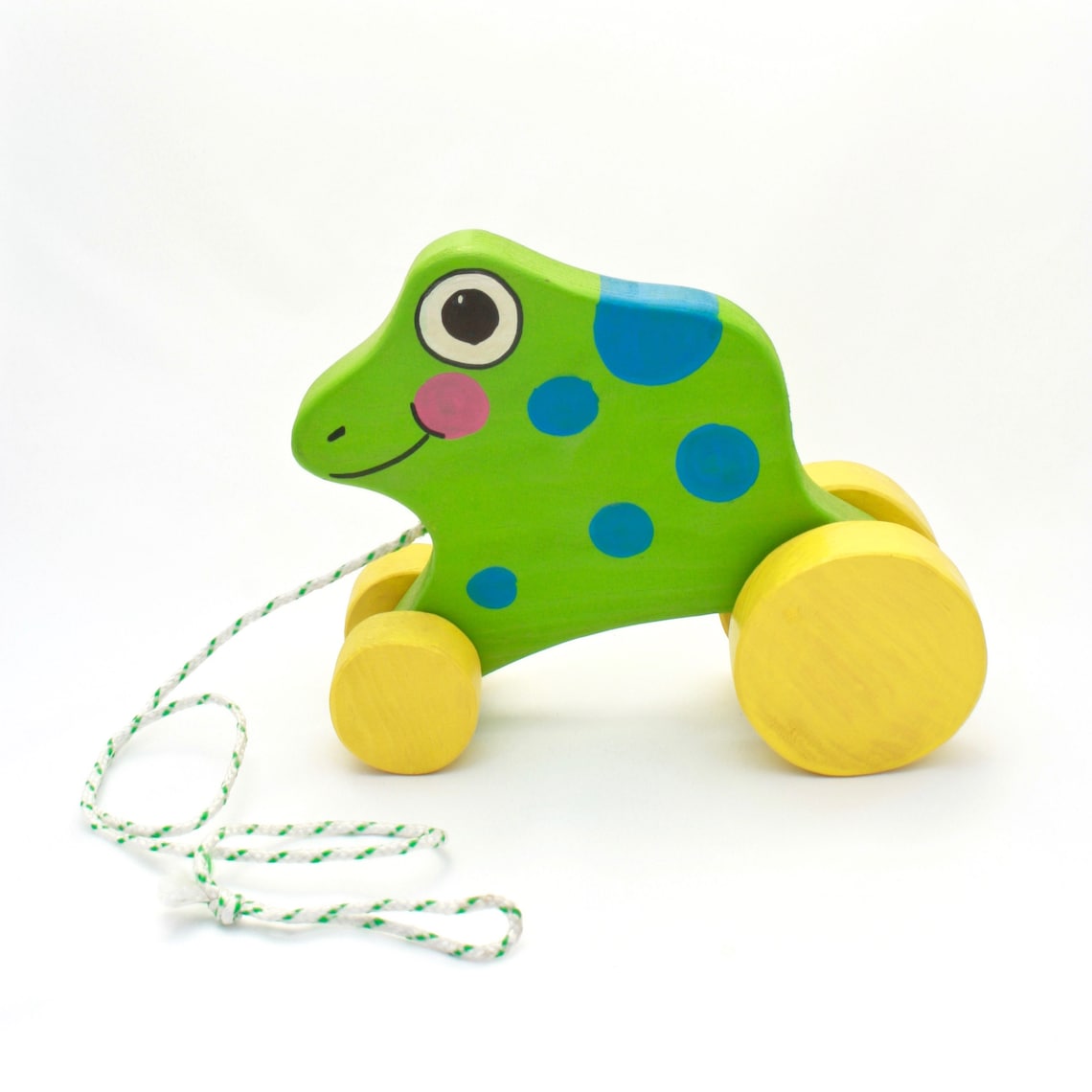 Wooden Frog Pull Toy⎟animals on Wheels⎟wooden Frog Toy⎟organic Toy⎟toys ...