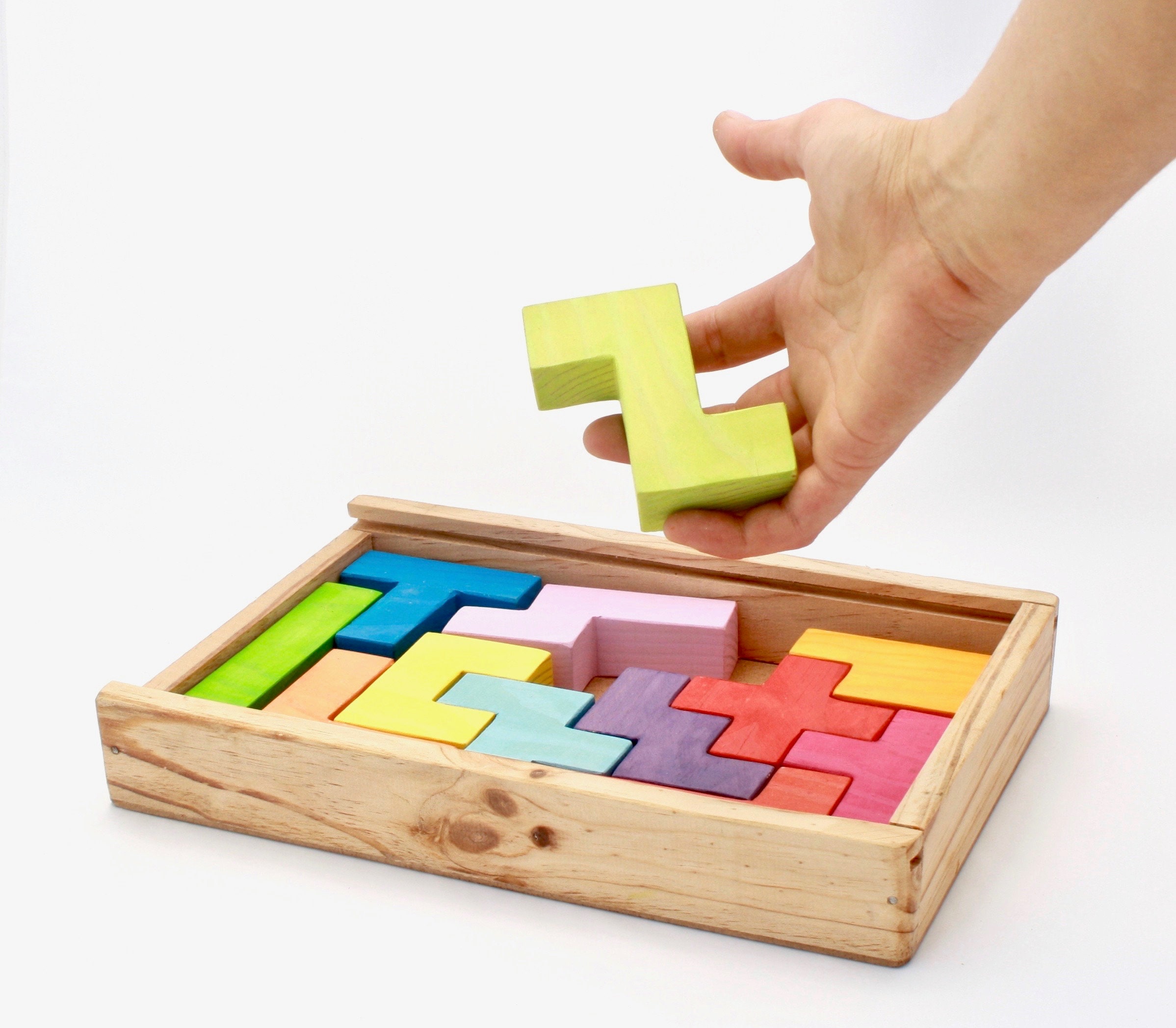Pentomino Puzzle 3d⎜wooden Teaser⎜mathematical Game⎜wooden Puzzle ...