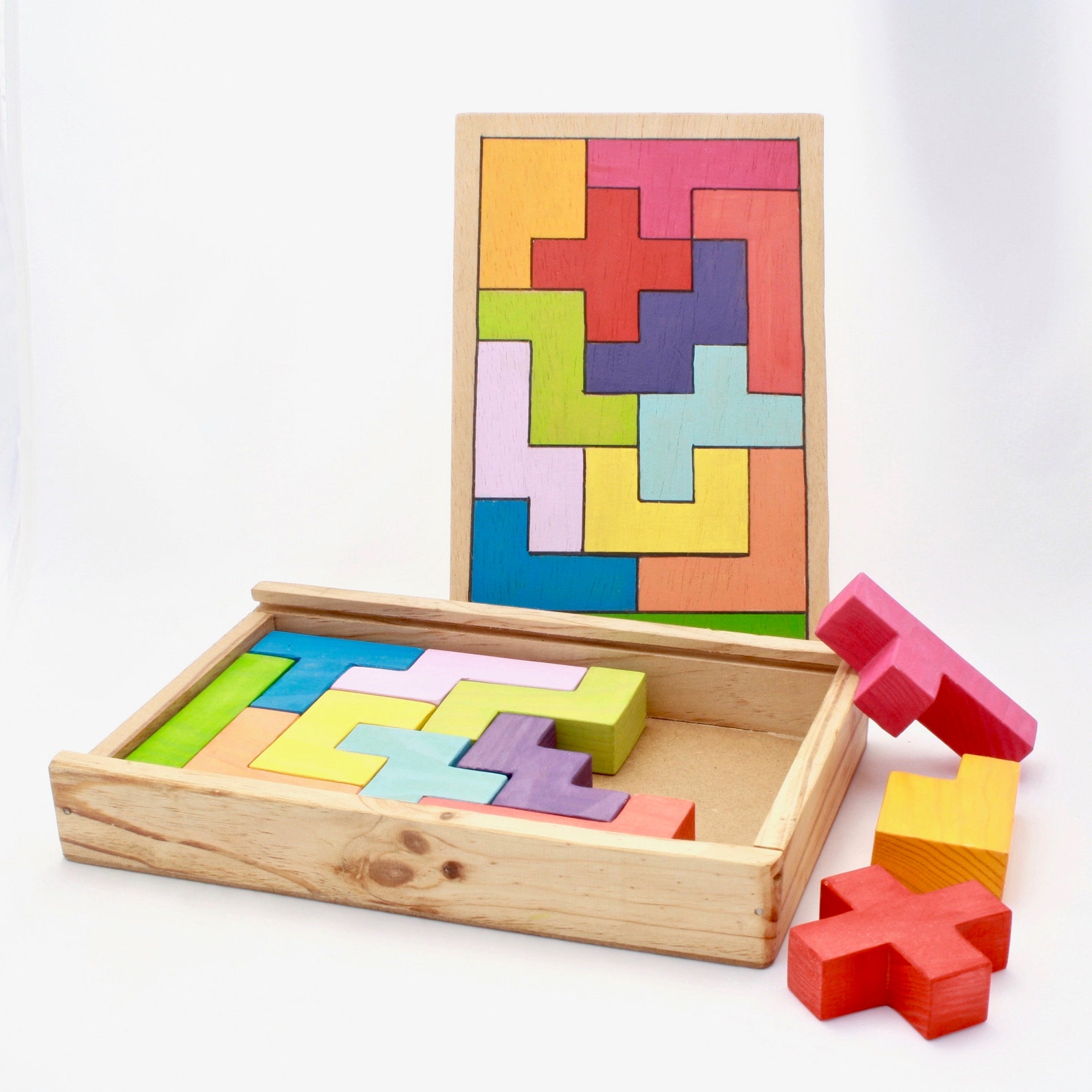 Pentomino Puzzle 3d⎜wooden Teaser⎜mathematical Game⎜wooden Puzzle ...