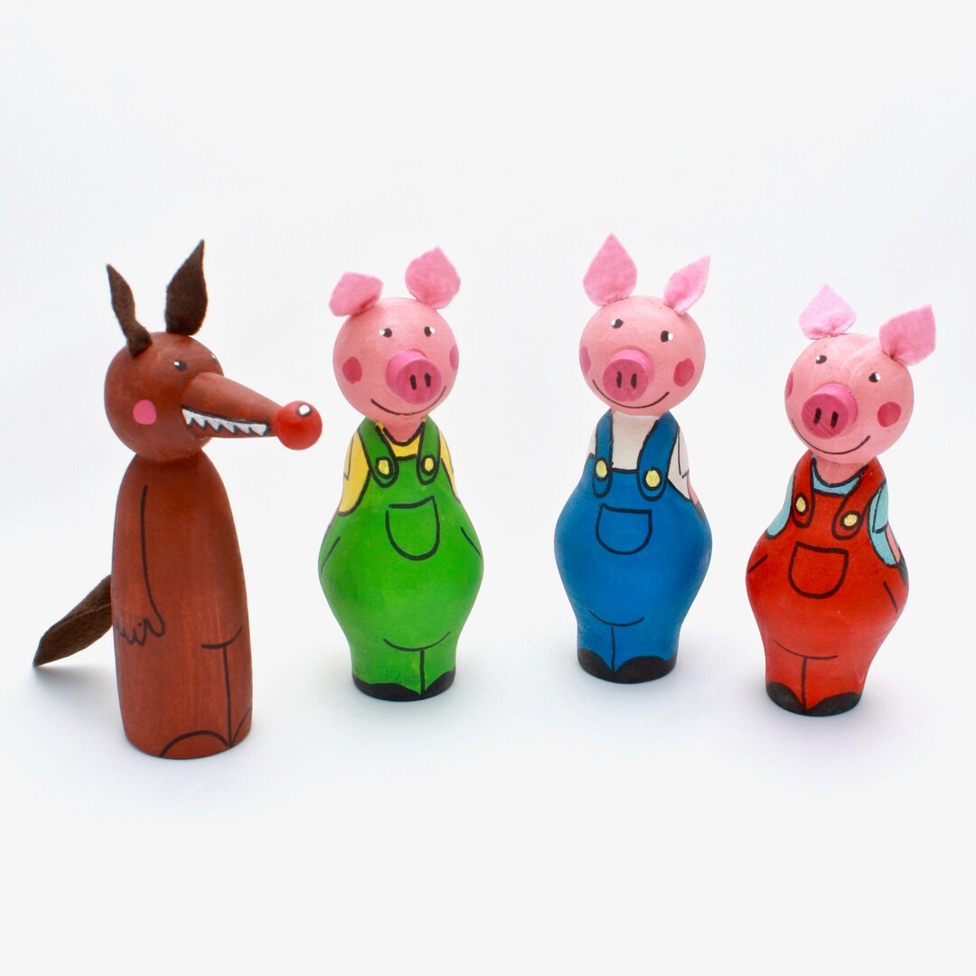 The Three Little Pigs and the Wolfpeg Dolls Tale Setpeg Dolls Setpeg ...