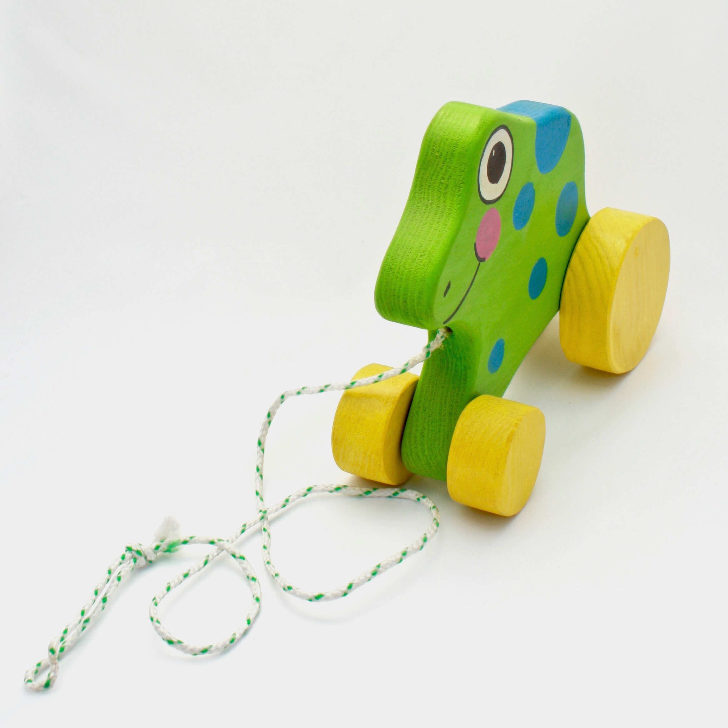 Wooden Frog Pull Toy⎟animals on Wheels⎟wooden Frog Toy⎟organic Toy⎟toys ...