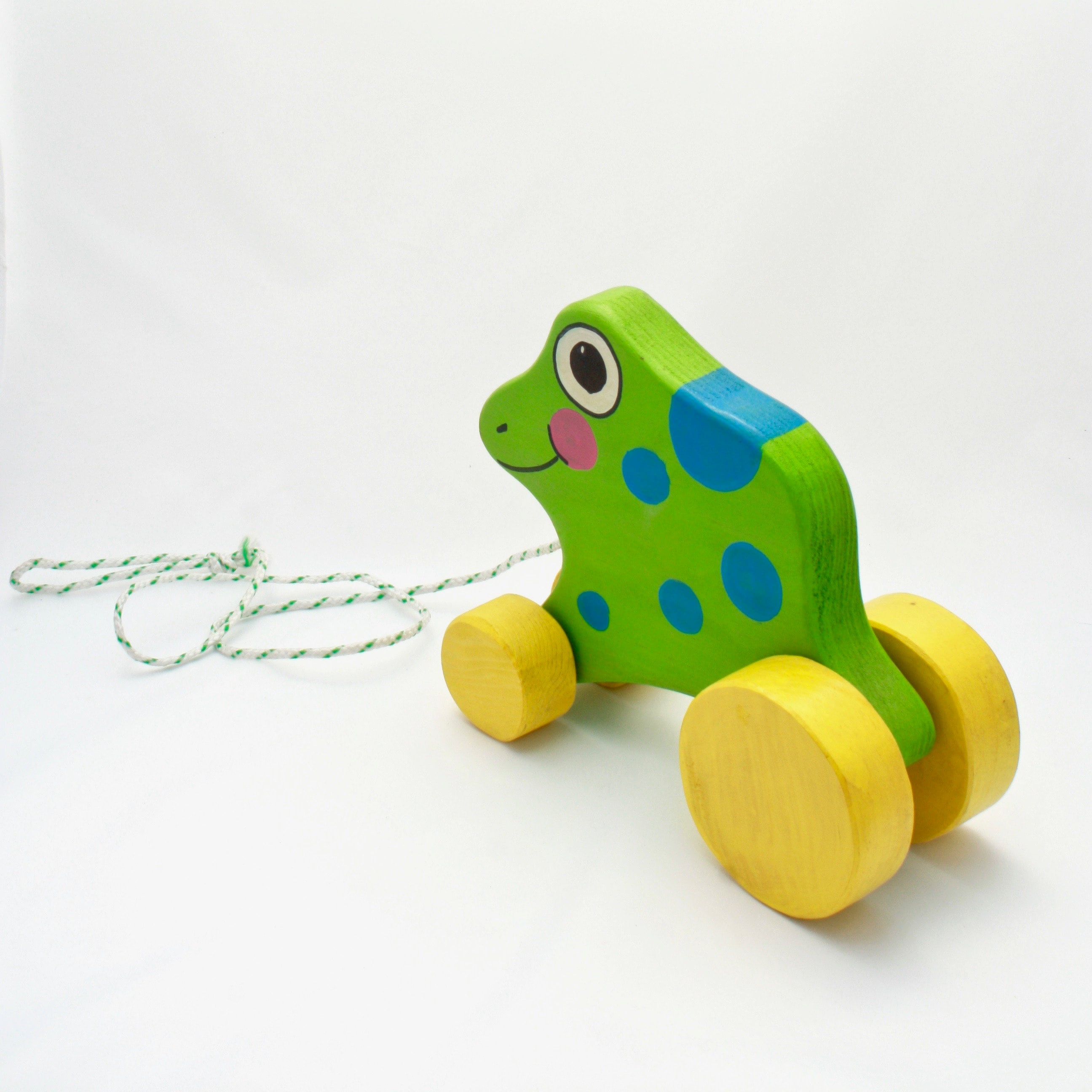 Wooden Frog Pull Toy⎟animals on Wheels⎟wooden Frog Toy⎟organic Toy⎟toys ...