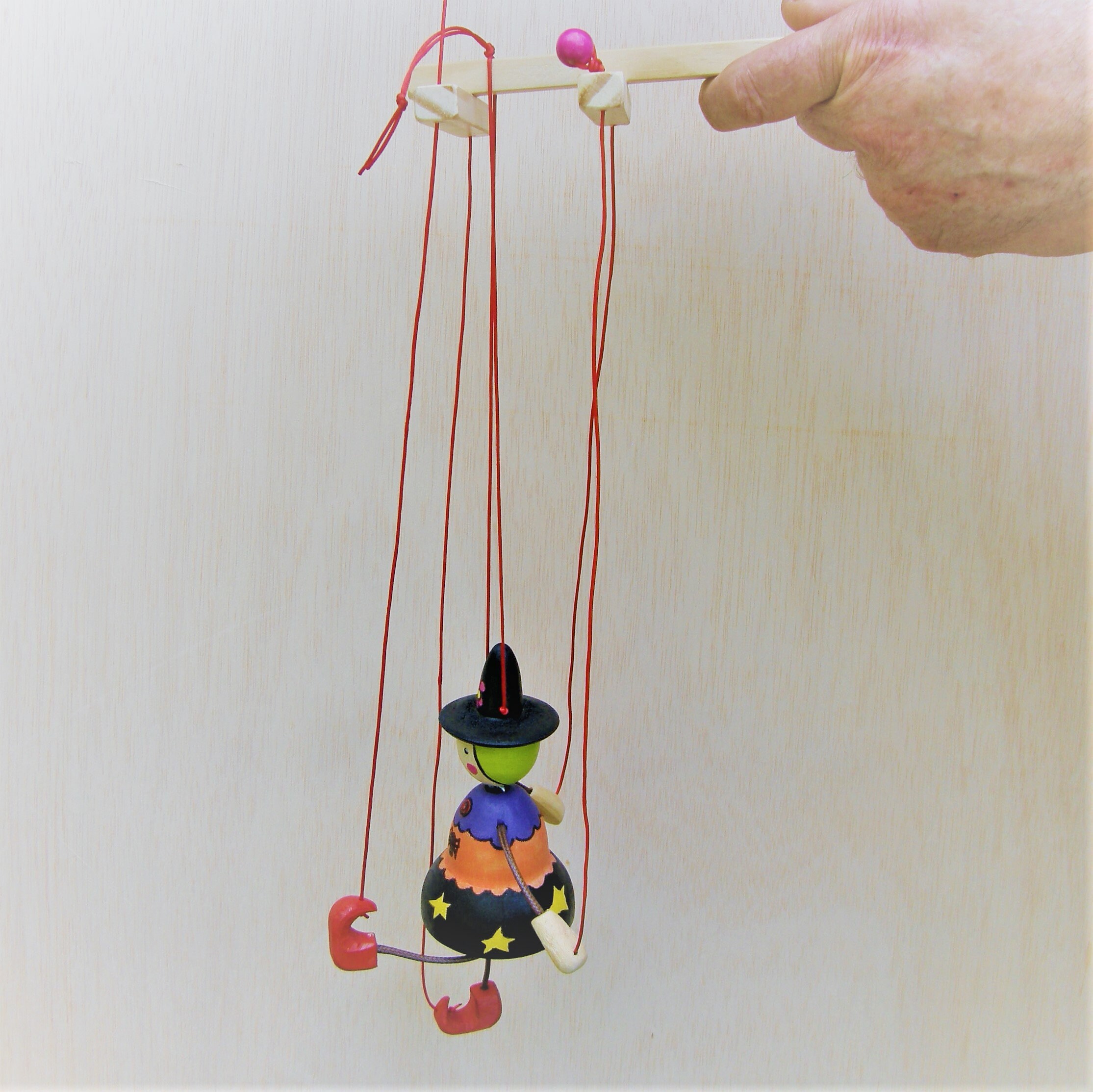 Little Witch Puppet Wooden Puppet Wooden Toy Children's | Etsy