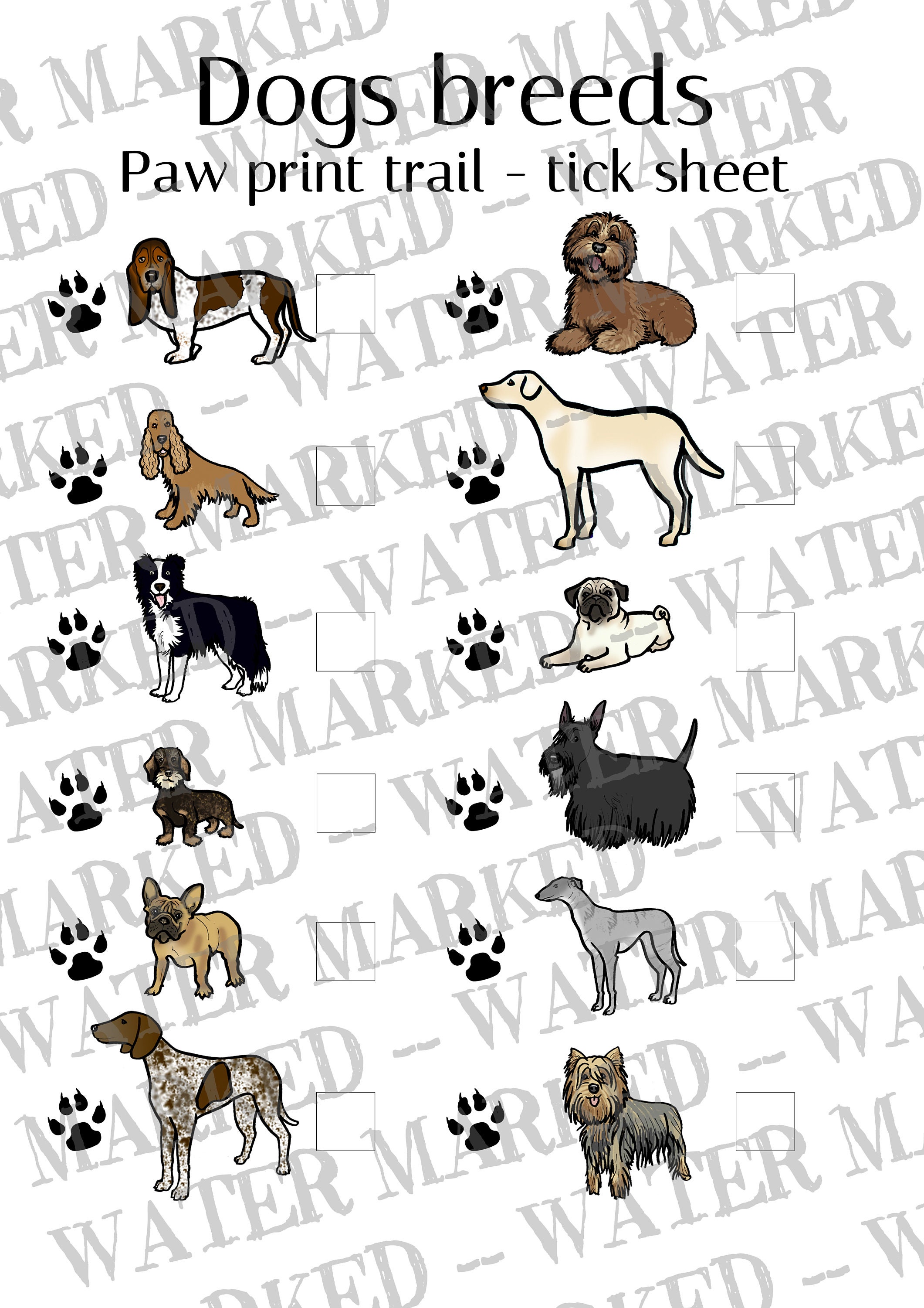 Dog Breed Treasure Hunt | Scavenger Hunt Game | Dog I Spy | Outdoor ...