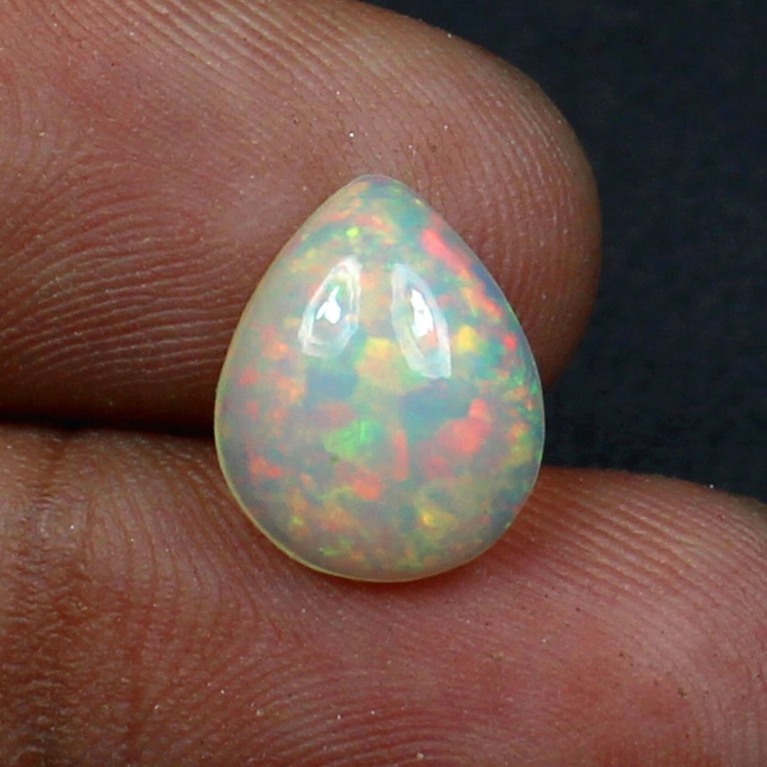 AAA Opal Gemstone Natural Multi Fire Opal Pear Shape Colorful Gemstone Flashy Opal Cabs Loose ...