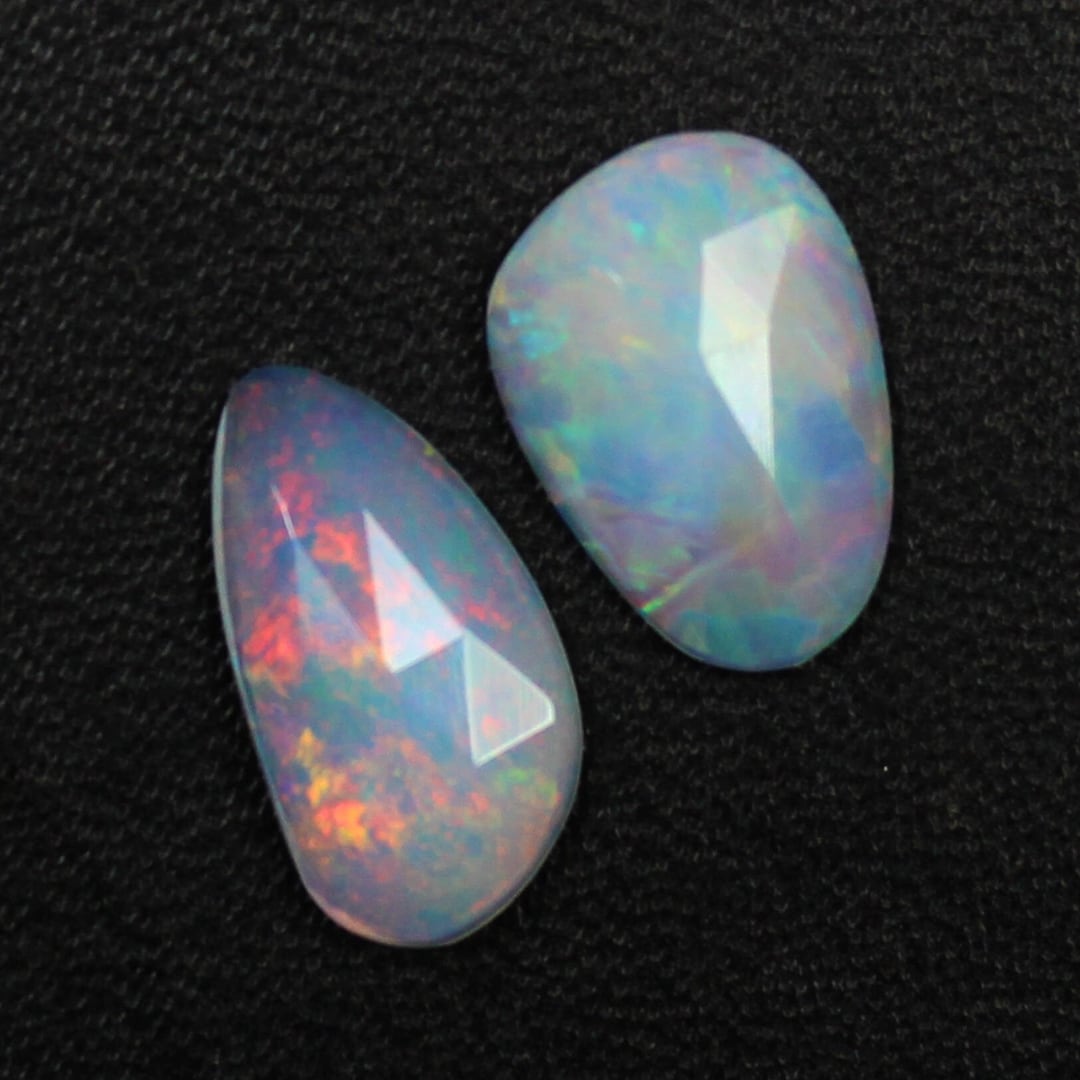 Natural Rainbow Fire Faceted Opal Gemstone, Ethiopian Opal, Cut Gemstone, Loose Opal Gemstone ...