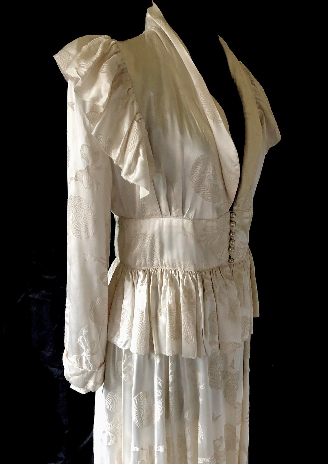 1940s Dress Coat | 1940s Vintage Evening Coat | 1940s Wedding Fashion ...