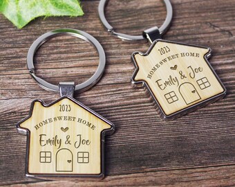 Personalized Keychain Home Sweet Home Homeowner Gift - Etsy