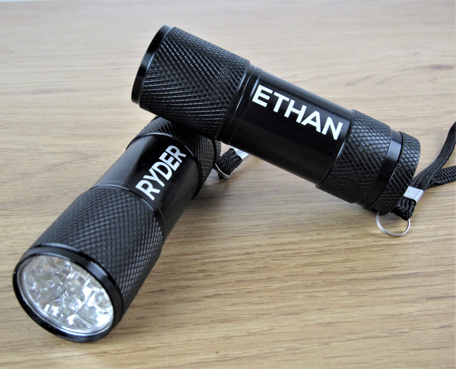 Personalised Hand Torch 6 LED Battery Powered Aluminium | Etsy