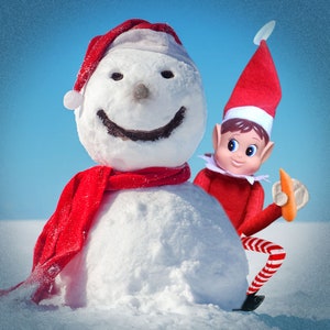 Personalised Elf Arrival Postcard, Wooden Christmas Elf in the Post ...