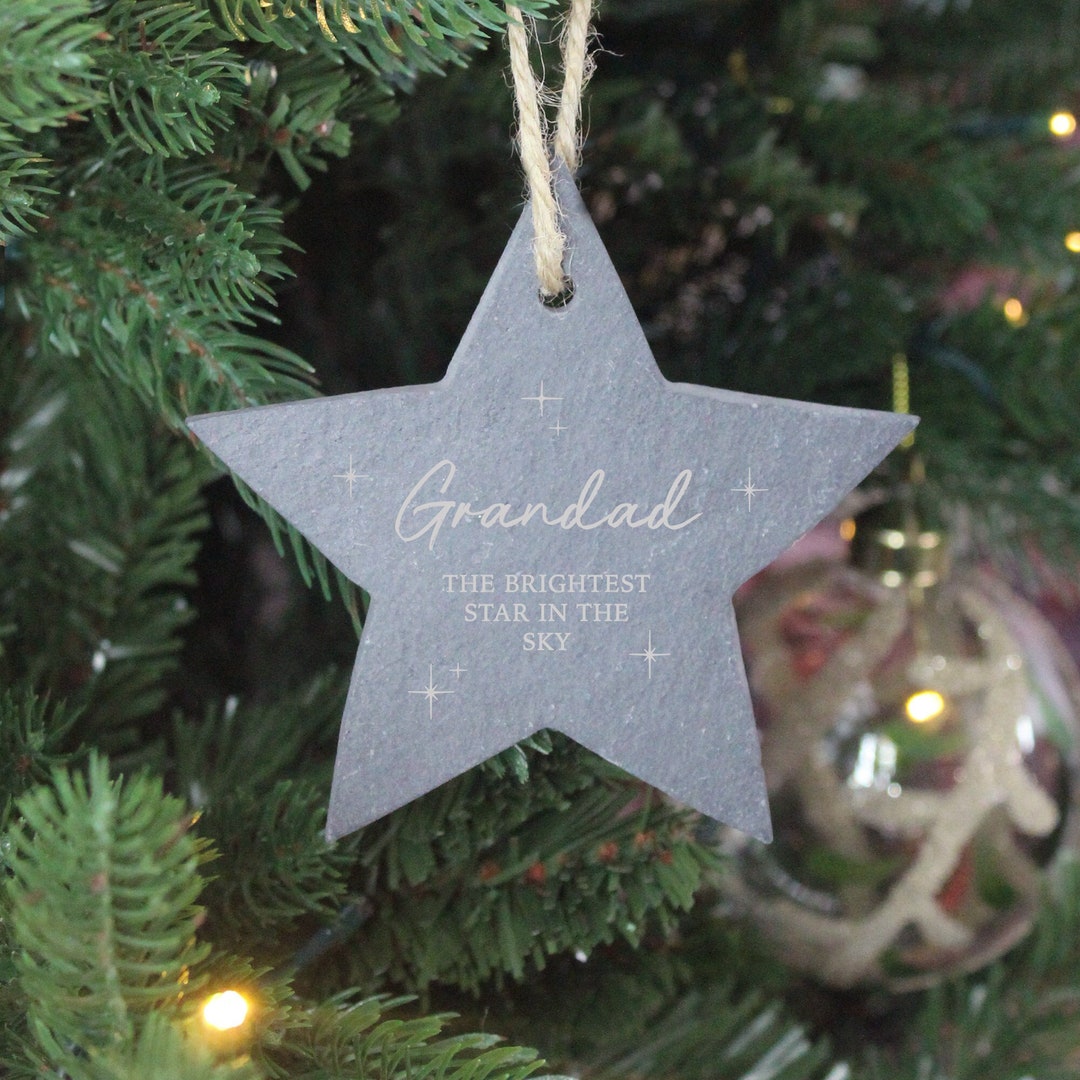 Personalised Slate Star Memorial Ornament, the Brightest Star in the ...
