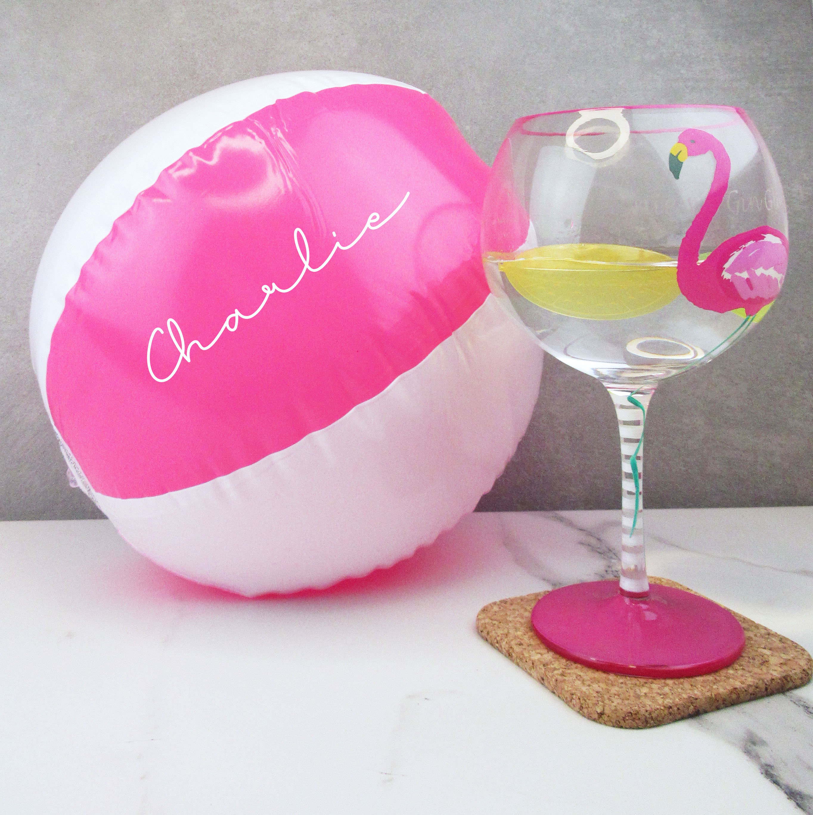 Personalised Vinyl 9 Inflatable Pink Beach Ball Pool | Etsy UK