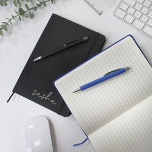 Notebook & Pen Set Personalised Name Office Journal New Employee Gift ...