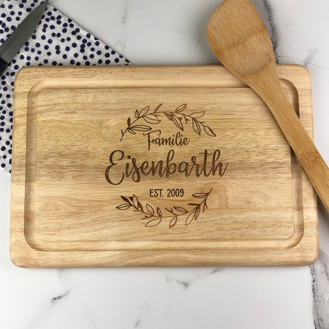 Personalised German Wood Breakfast Board, Frühstücksbrettchen Plate ...