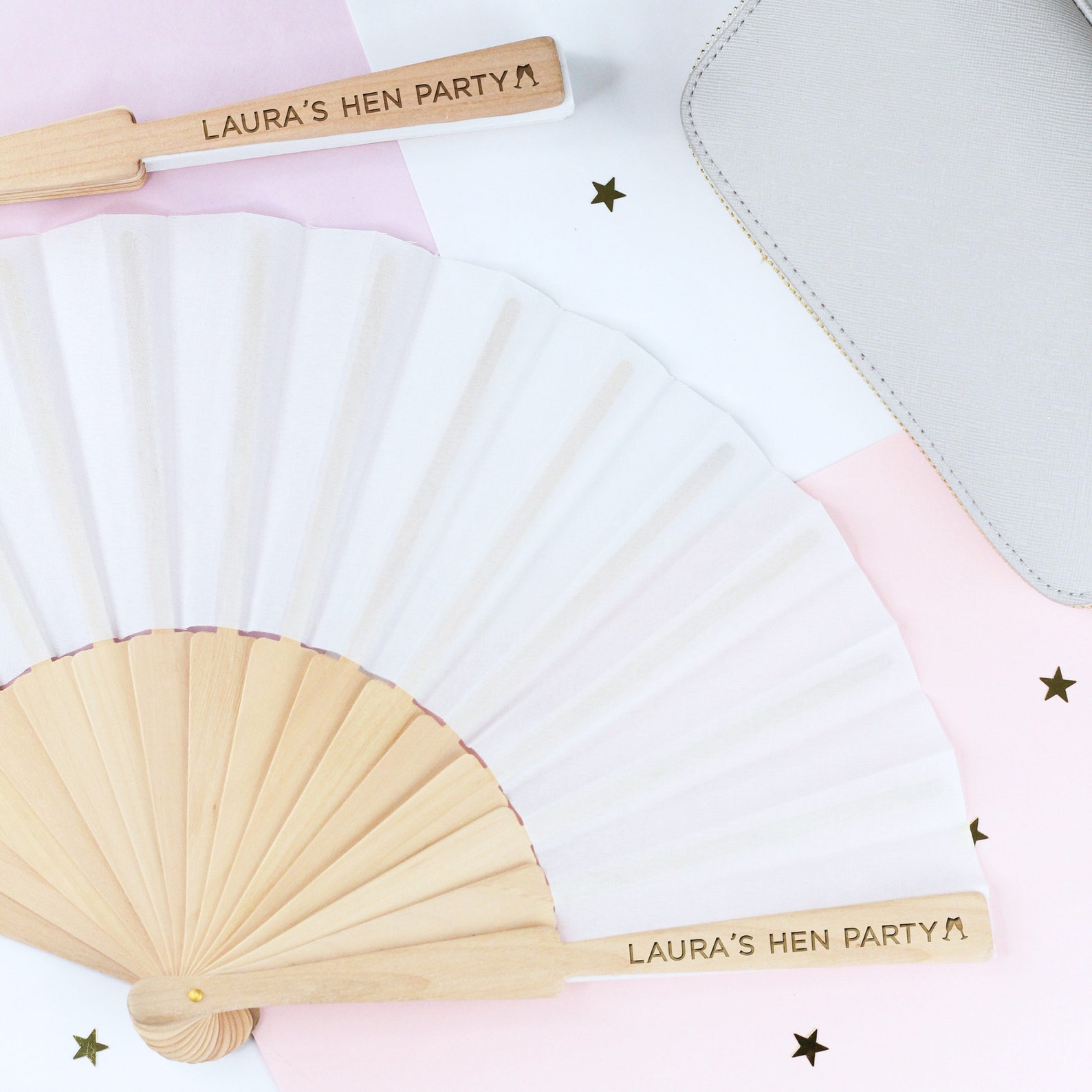 Personalised Pink Hand Fan, Hen Party Fan, Bridal Party Favours for Hen ...