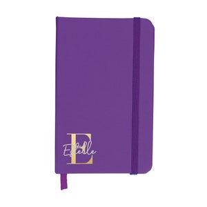 Soft Touch Hardback Personalised A6 A5 A4 Monogram Notebook, Black ...