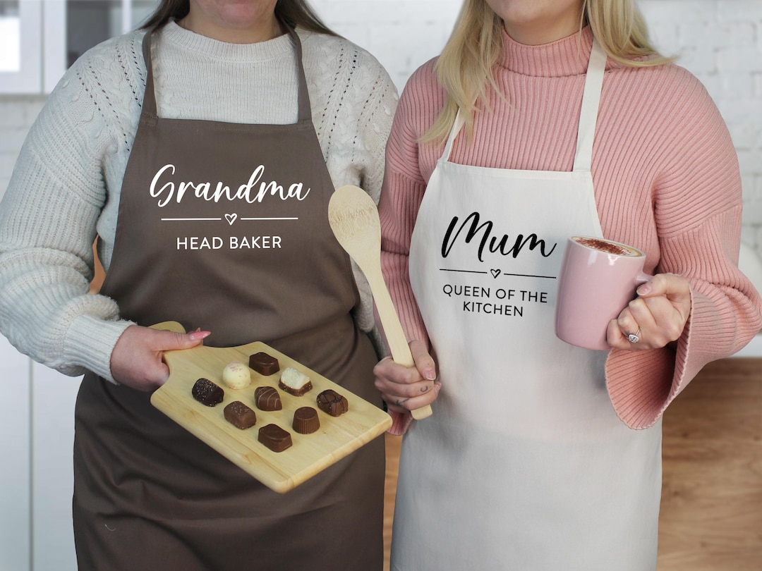Personalised Adult Apron With Name & Wording, Mother's Day Gift for ...