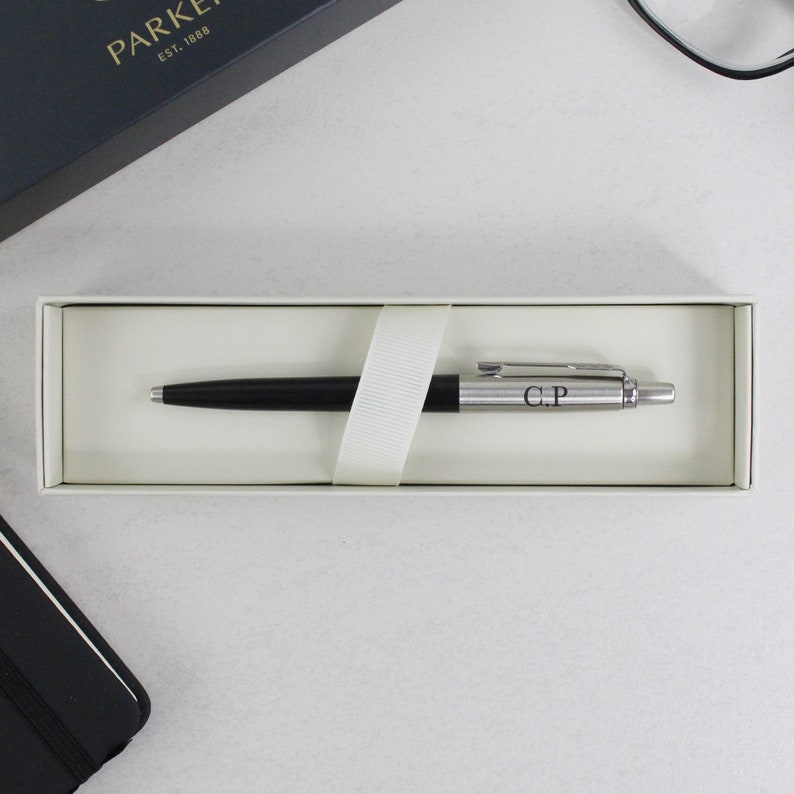 Initial Notebook With Lined White Paper Pages, Black Personalised A5 ...