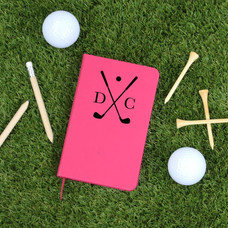Golf Notebook With Personalised Initials, Golf Tournament Gifts, Golf ...