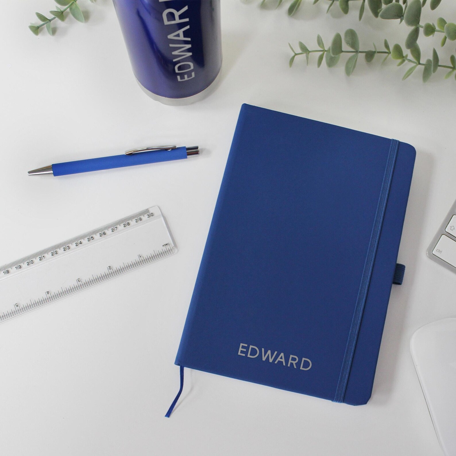 Personalised Notebook & Pen and Bottle Set, Corporate Gift for Staff ...