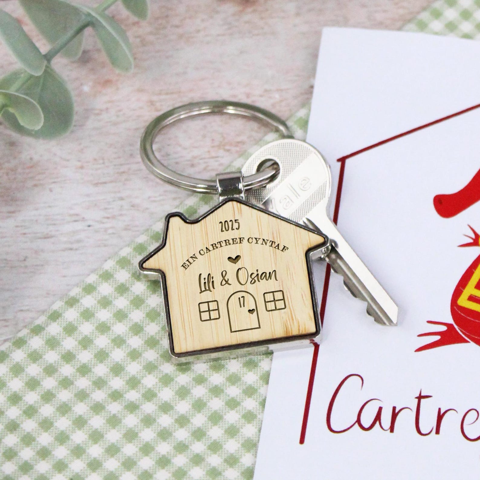 Ein Cartref Cyntaf Welsh House Keyrings, Our First Home, Set of 2 ...