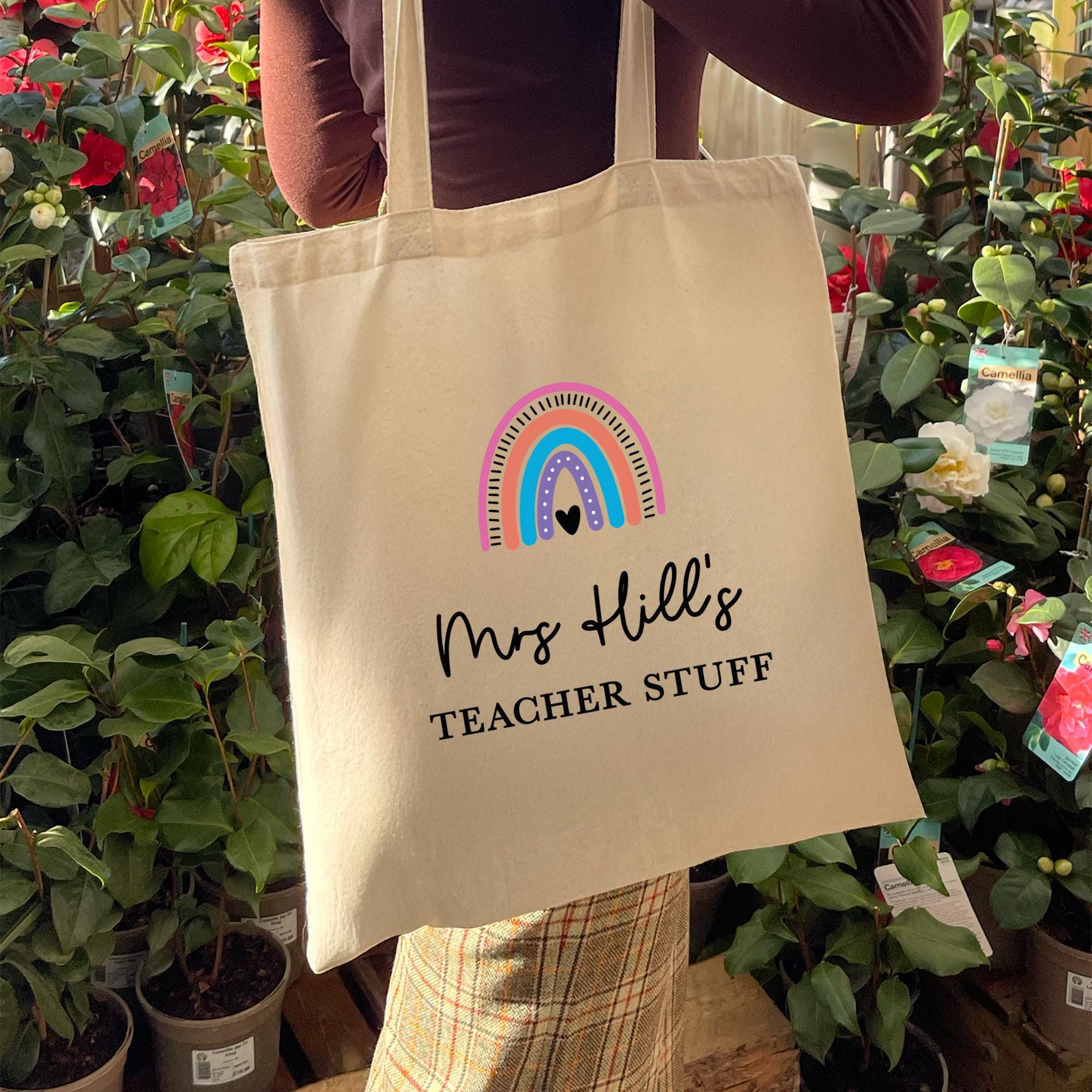 Personalised Teacher Bag, Teacher Gifts for Her, Nursery Teacher Stuff ...
