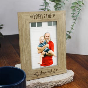 Grandad & Me Photo Frame | Personalised Grandad Gift | Wooden Picture ...