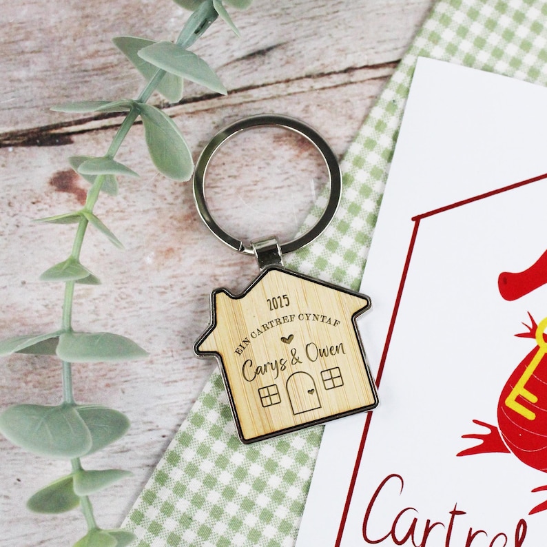 Ein Cartref Cyntaf Welsh House Keyrings, Our First Home, Set of 2 ...
