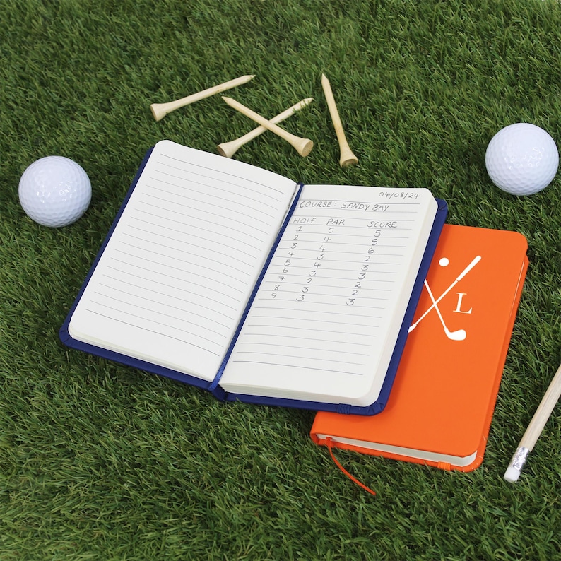 Golf Notebook With Personalised Initials, Golf Tournament Gifts, Golf ...