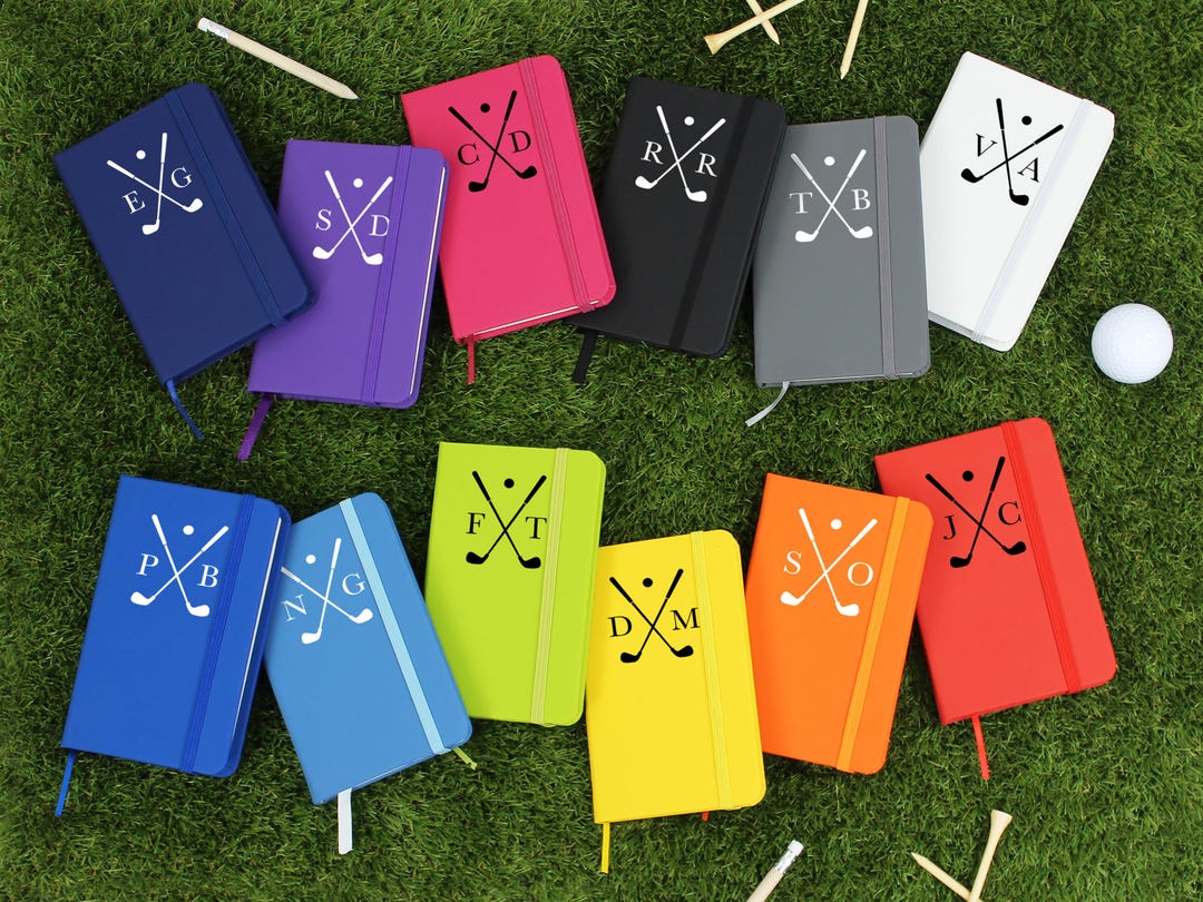 Golf Notebook With Personalised Initials, Golf Tournament Gifts, Golf ...