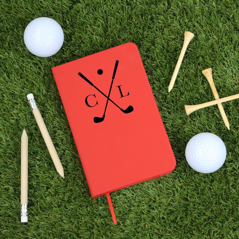 Golf Notebook With Personalised Initials, Golf Tournament Gifts, Golf ...