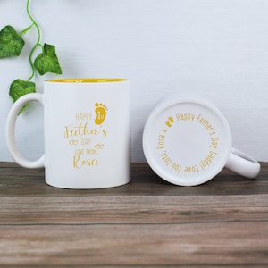 First Father's Day Mug for New Dad Happy 1st Father's Day Gift White ...