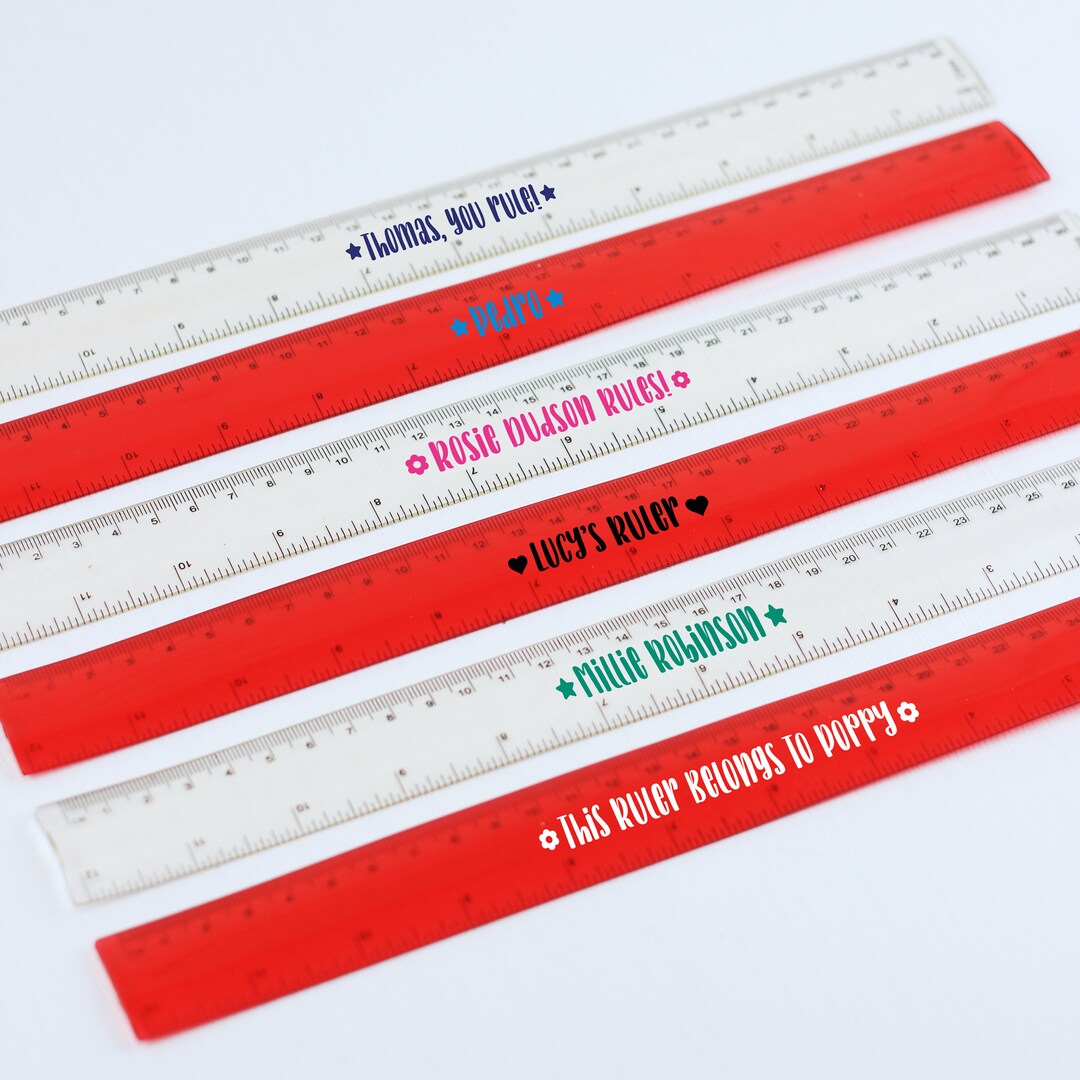 Personalised Children's Ruler, Kids 30cm Flexible Bendy, Back to School ...