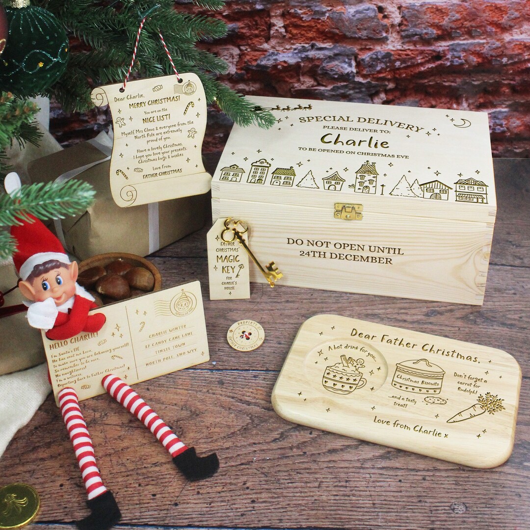 Personalised Father Christmas Magic Bundle, Gold Xmas Bundle, Letter ...