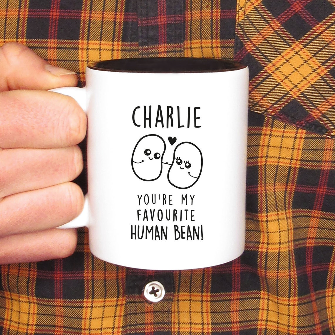 You're My Favourite Human Bean Mug, Personalised Valentines Gift for ...
