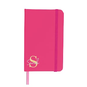 Soft Touch Hardback Personalised A6 A5 A4 Monogram Notebook, Black ...