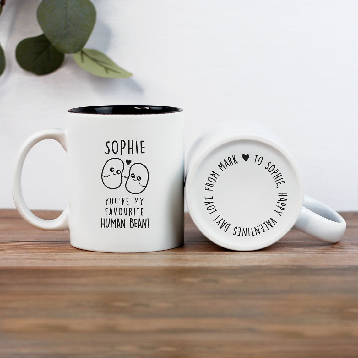 You're My Favourite Human Bean Mug, Personalised Valentines Gift for ...