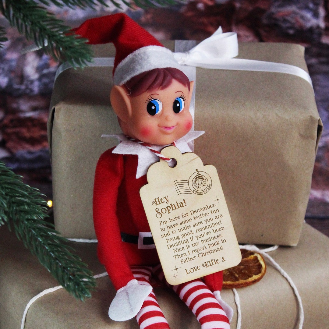 Personalised Traditional Elf Arrival Tag, Christmas Elf Tradition ...