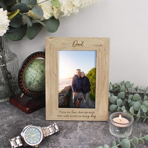Dad Memorial Photo Frame, in Loving Memory Wooden Picture Frame ...