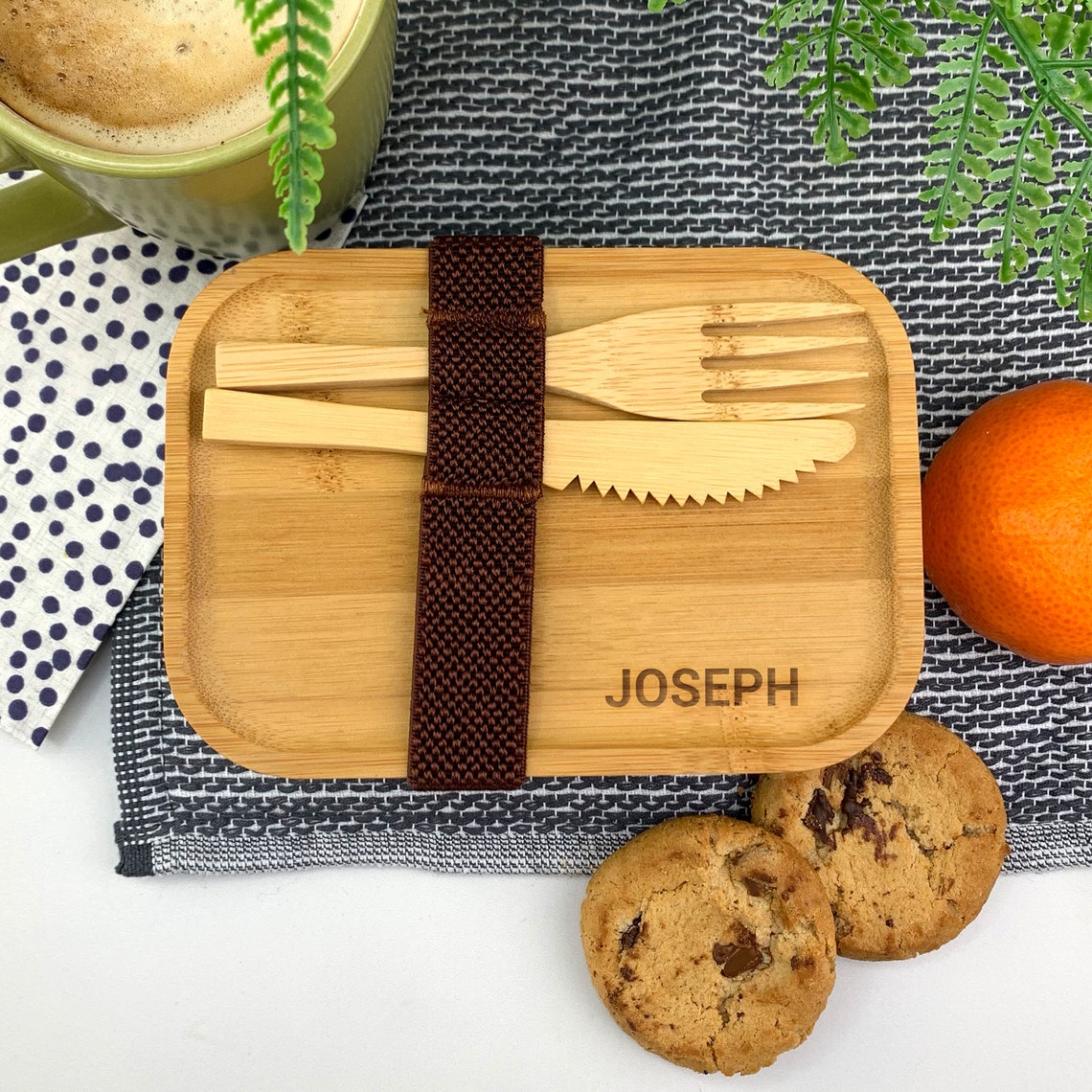 Personalised Metal and Wood Lunch Box With Wooden Bamboo Lid - Etsy