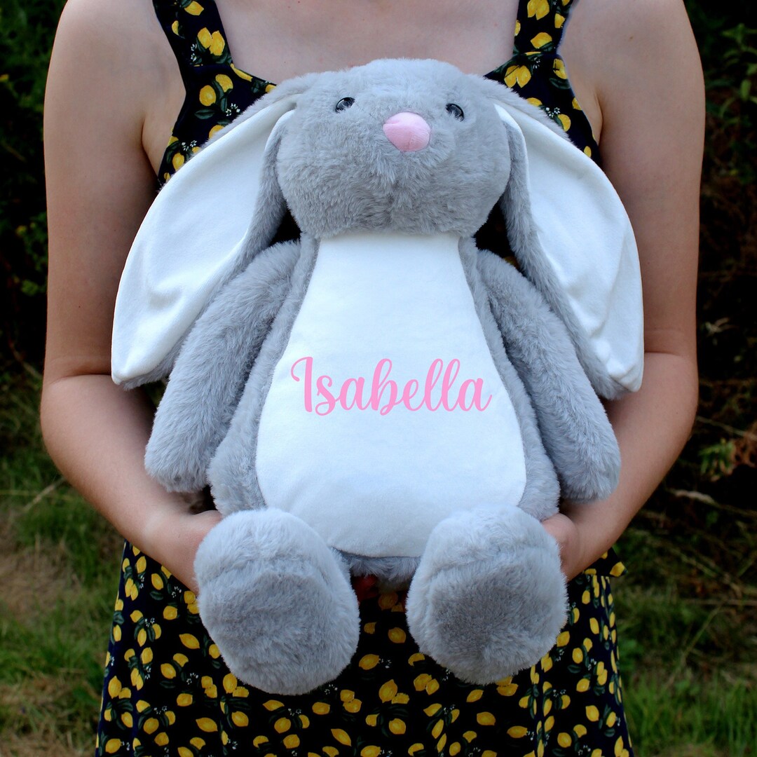 Personalised Bunny Rabbit, Teddy Bear Toy, New Baby Girl or Boy Gift ...