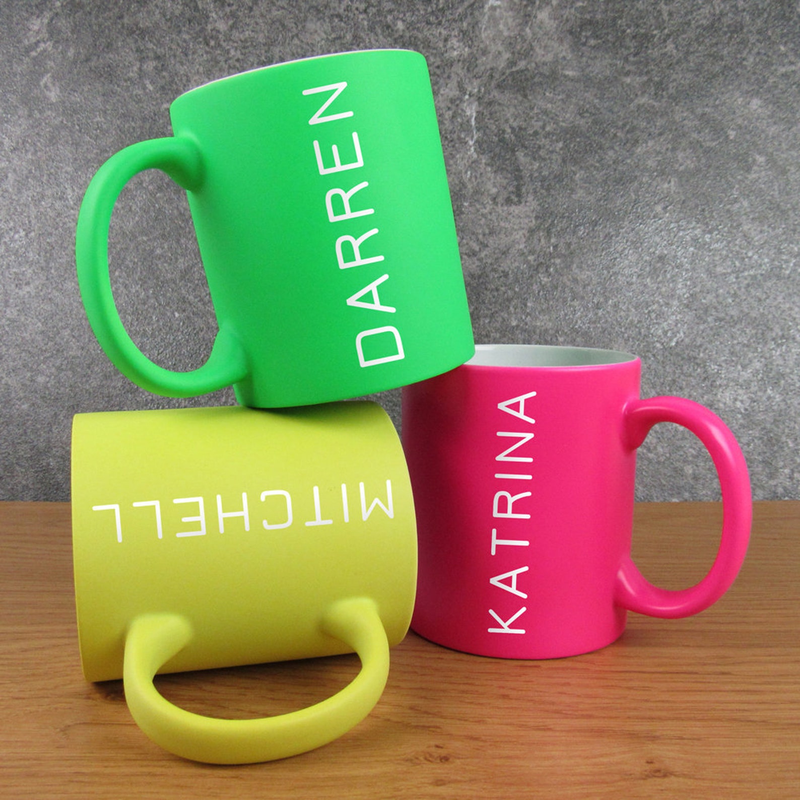 Personalised Neon Mug Custom Mugs Bright Fluorescent 310 Ml - Etsy UK