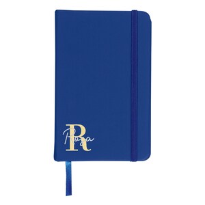 Soft Touch Hardback Personalised A6 A5 A4 Monogram Notebook, Black ...