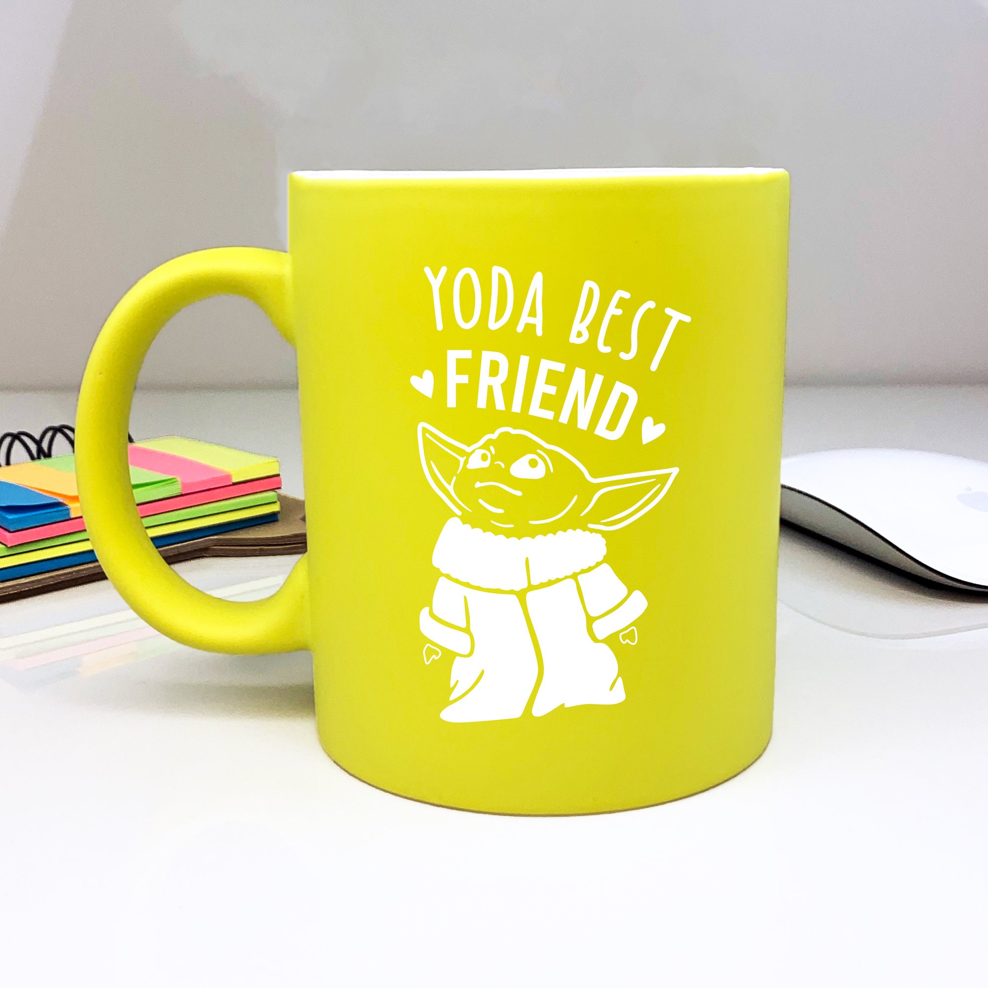 Yoda Best Friend Mug Baby Yoda Star Wars Coffee Mug Neon - Etsy UK